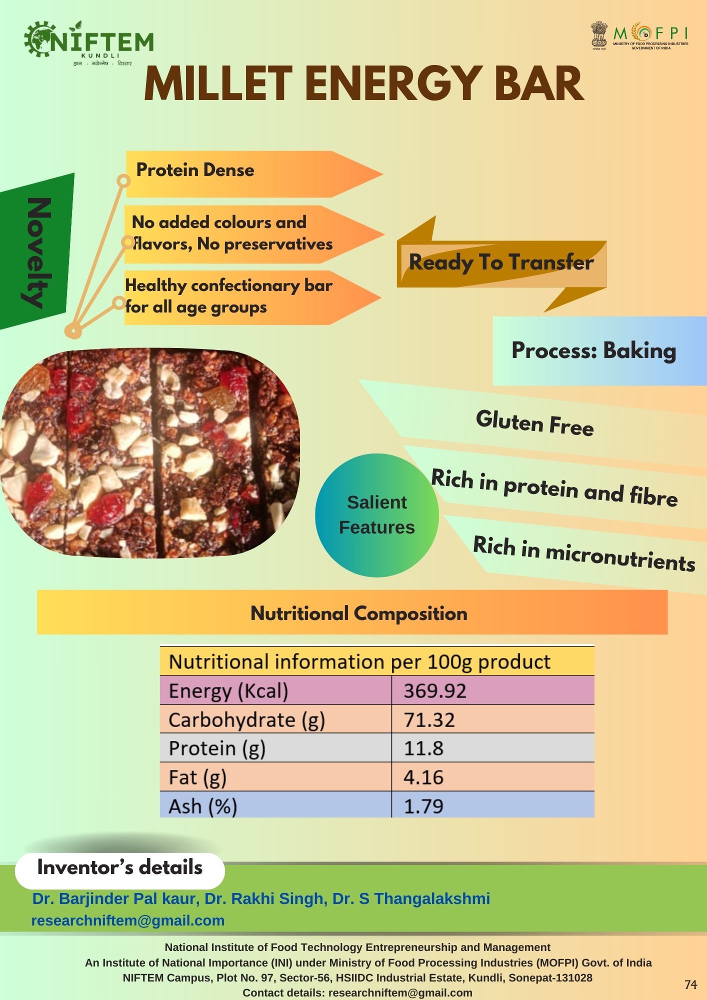 Dean Research and Outreach Portal NIFTEM-Kundli
